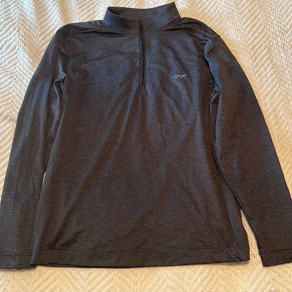 Greg Norman Peached Stripe Shark 1/4-Zip - Gem